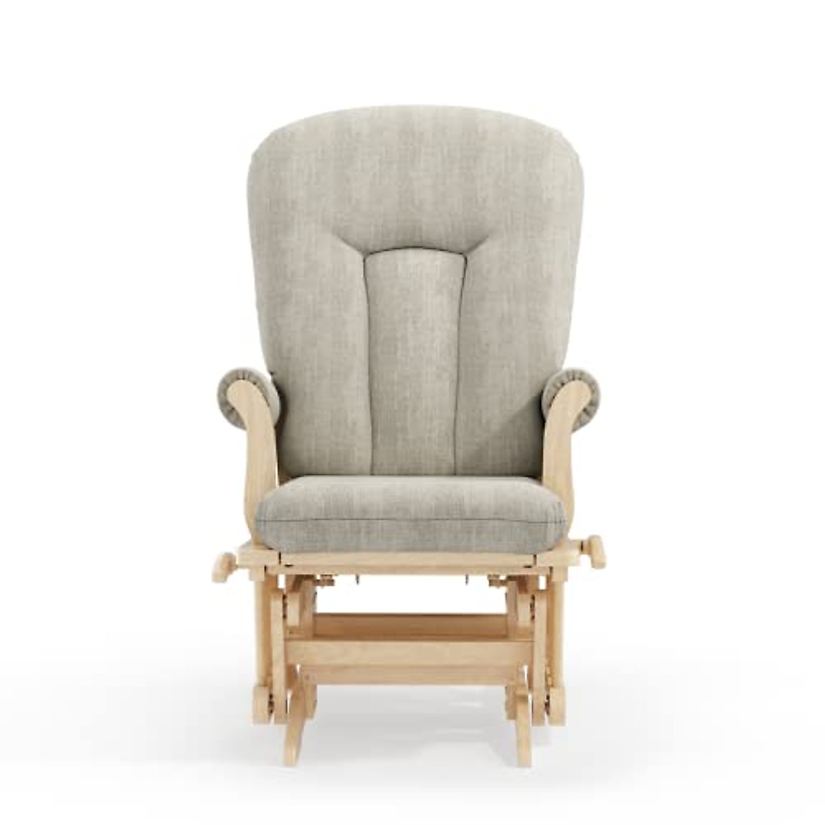 Dutailier Alice 3197 Wooden Glider Chair, Natural/Popular Grey