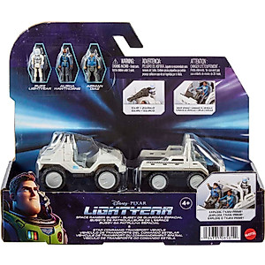 Mattel Disney and Pixar Lightyear Small Vehicles & Figures Pack, 2 All-Terrain Trucks & 3 Character Figures, Hyperspeed Series