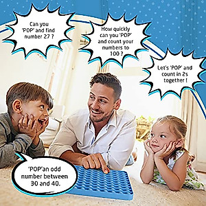 Pop it Numbers 100 Sensory Math Manipulative (Green) Large Educational Consecutive Number pop it. Autism/ADHD Friendly Classroom Supply is Perfect for Home or Any Elementary Classroom