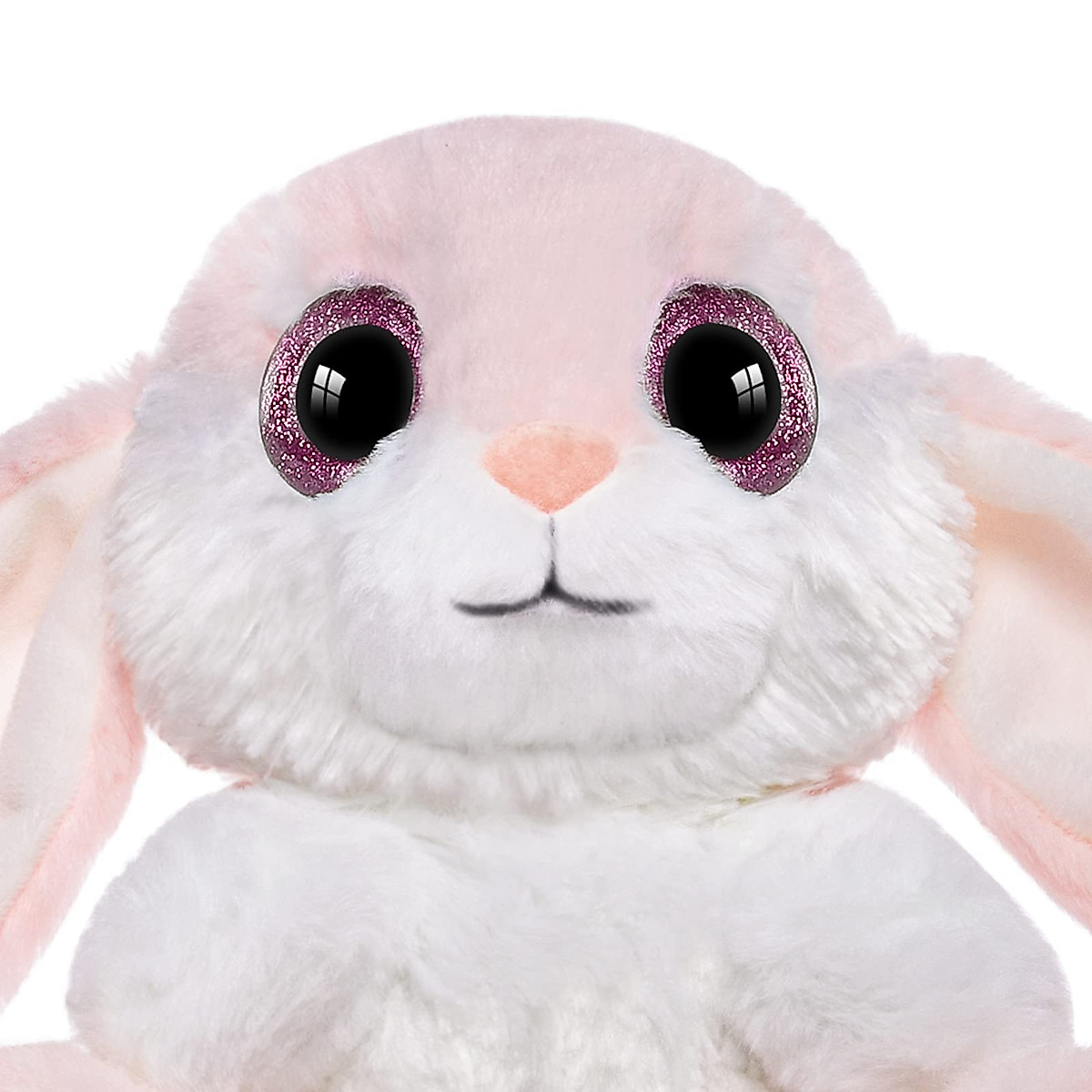 Nleio Bunny Stuffed Animal, 8.5" Plush Bunny Rabbit Stuffed Animals with Floppy Ears, Cuddly Soft Plush Toys Huggable & Washable, Easter Birthday Gift for Babies Toddlers Kids Boys Girls (Pink)