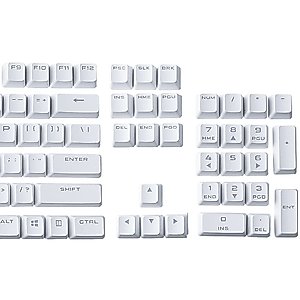PBT Double-Shot Full Set 104 Key keycaps US Layout Replacement for Corsair K70 RGB MK.2 SE Mechanical Keyboard (White)