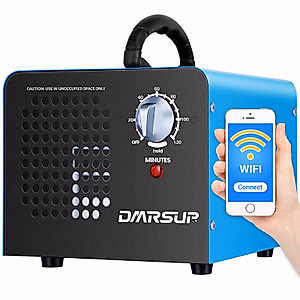 DMRSUP Commercial Ozone Generator 2.0 APP Control 11000 mg/h Air Purifier Ionizer - Ozone Machine for Home, Cars, Smoke, Blue