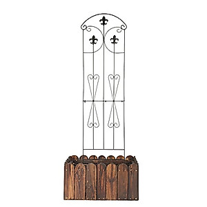 1. GO Metal Garden Trellis Panel Arch for Climbing Plants, 16" Wide x 60" High, OG-0033KD