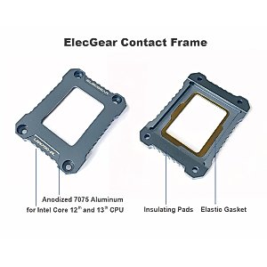 ElecGear Anti-Bending Contact Frame for Intel 13th and 12th CPU, Aluminum Mod ILM for LGA1700 Socket, Replacement CPU Retrofit Mount Kit Fixing Buckle and Thermal Paste