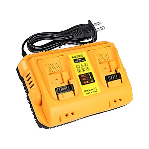 DCB102 Replacement for Dewalt Battery Charger Station Comaptible with Dewalt 12V/20V Battery Charger Work with Dewalt 20V Battery and Tools（Yellow）