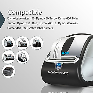 BETCKEY - Compatible DYMO 30252 (1-1/8" x 3-1/2") Address & Barcode Labels - Compatible with Rollo, DYMO Labelwriter 450, 4XL & Zebra Desktop Printers[10 Rolls/3500 Labels]