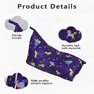 Stuffed Animal Storage Bean Bag Chair for Kids and Adults, Extra Large Beanbag Chairs Plush Toys Holder and Organizer Cover(No Filling) Only