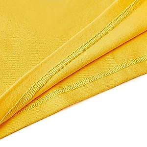 Spring&Gege Little & Big Boys Girls Long Sleeve Mock Turtleneck T-Shirt Cotton Base Layer Tops, Yellow, Size 9-10 Years