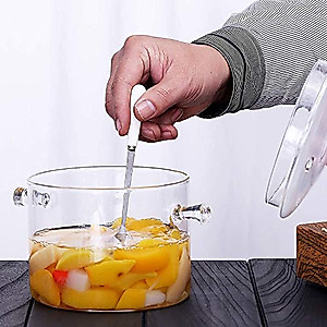 Glass Saucepan with Cover,1.5L/50 OZ Heat-resistant Glass Stovetop Pot and Pan with Lid, The Best Handmade Glass Cookware Set Cooktop Safe for Pasta Noodle, Soup, Milk, Baby Food