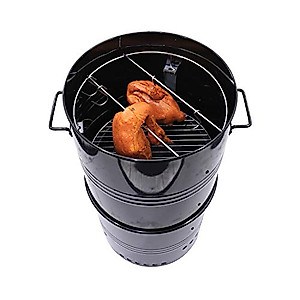 CMI Multi-Function Barbecue and Charcoal Smoker Grill,Heavy Duty Round BBQ Grill for Outdoor Cooking (16-Inch)