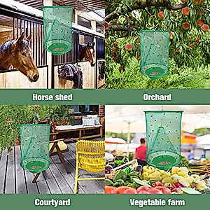 Fly Refill 4 Pack Fly Outdoor Hanging,Ranch Fly,Fly for Outdoor Garden,Farm, Yard Fudge Flies (A, One Size)