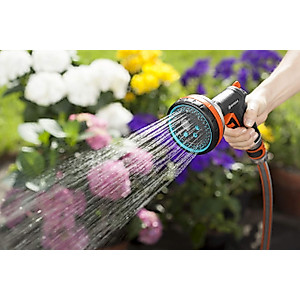 GARDENA 3817M-FP Frost Proof - Premium Metal Multi Sprayer (Five Spray Patterns) + Water Stop
