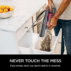 Shark Rocket Pet Pro with Self-Cleaning Brushroll, HEPA Filter Lightweight Cordless Stick Hand Vacuum, 7.5 lbs, Magenta