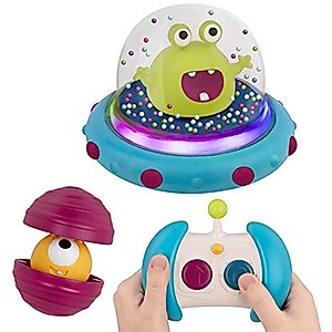 B. toys- Vehicle Bumper Space Car-Light-Up- Simple Remote Control Car for Toddlers with Alien Driver- Marky Mars- 12 months +
