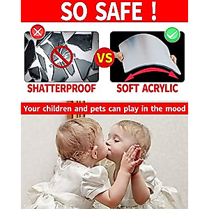 Unbreakable Acrylic Mirror Non-Glass shatterproof Mirror Full Length Wall Gym for Home Mirror Frameless Home Fitness Mirrors (4pcs,12 in x12 in ), Silver