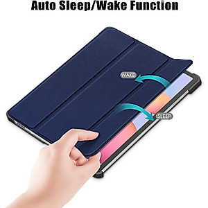 zukof Smart Case for Samsung Galaxy Tab S9+ Plus (2023) 12.4 inch Tablet (SM-X810/SM-X816B/SM-X818U) Slim Stand Protective Folding Cover for Galaxy Tab S9 Plus 12.4" with Auto Wake/Sleep (Dark Blue)