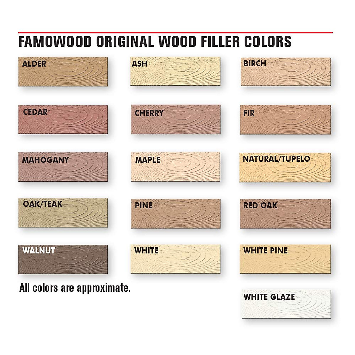 FamoWood 36021124 Original Wood Filler - Pint, Maple 23 oz