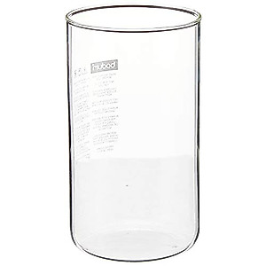 Bodum Chambord Locking Lid French Press Spoutless Spare Carafe, 34 Oz, Clear