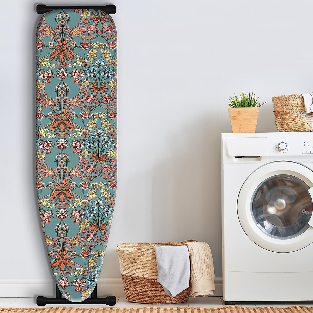 caius Easy Installation 15x54 Ironing Board Cover and Pad - Elastic Edge, Applicable Standard Size Iron Board Cover, Stain Resistant, Setup for Effortless Ironing Experience