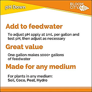 Bloom City Professional pH Down Liquid Fertilizer, Quart (32 oz)