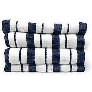 Williams-Sonoma Classic Striped Dishcloths, Navy Blue (set of 8)