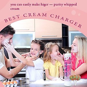 Whipped Cream Chargers Cylinder 615 gram Pure N2O 1 Liter Nitrous Tank Whipped Cream Cylinder Nitrous Oxide 6 Cylinders (Rainbow Candy Flavor)