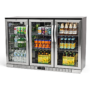 Procool Residential 2-door Glass Front Stainless Steel Back Bar Cooler; Undercounter 33" Height