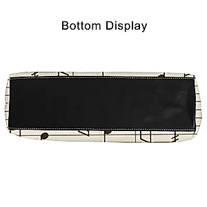 Fashion Tote Handbags Women's Soft Tote Shoulder Bag for Women Work Shopping Top Handle Satchel Bags, 15.8×4×15.4 inches,Retro Notes