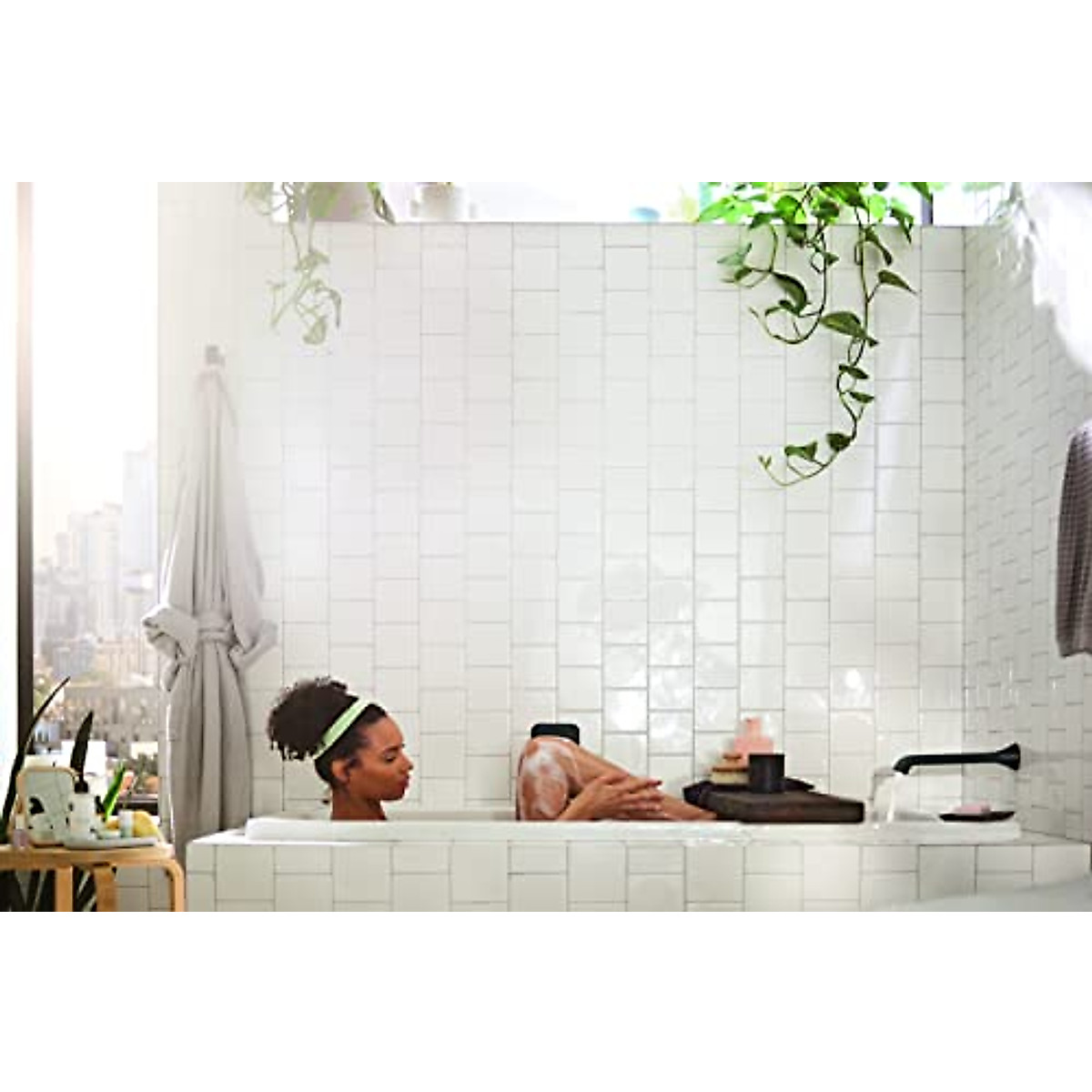 Moen WT901BL Genta LX Single Handle Wall Mount Filler High Flow Tub Faucet with 10" Spout Reach, Matte Black