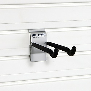 Flow Wall FSH-036-4 8-Inch Hook Add-on Accessory for Garage Organization Systems, Silver
