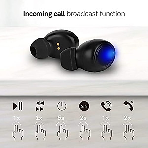 atune analog Wireless Earbuds, Bluetooth 5.0 with USB Charging Case, Comfortable Wear Easy Setup Pair, True Wireless Earbuds 33FT Built-in Mic Call For iPhone Android Phones