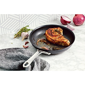 Anolon X SearTech Aluminum Nonstick Frying Pan 10-Inch, Super Dark Gray