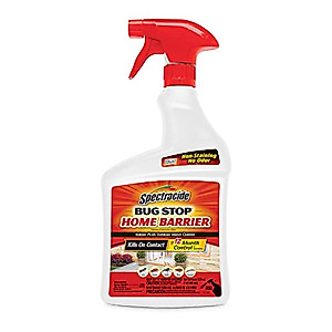 Spectracide Bug Stop Home Barrier, Kills Ants, Roaches and Spiders On Contact, Indoor and Outdoor Insect Control, 32 fl Ounce Ready-To-Use Spray
