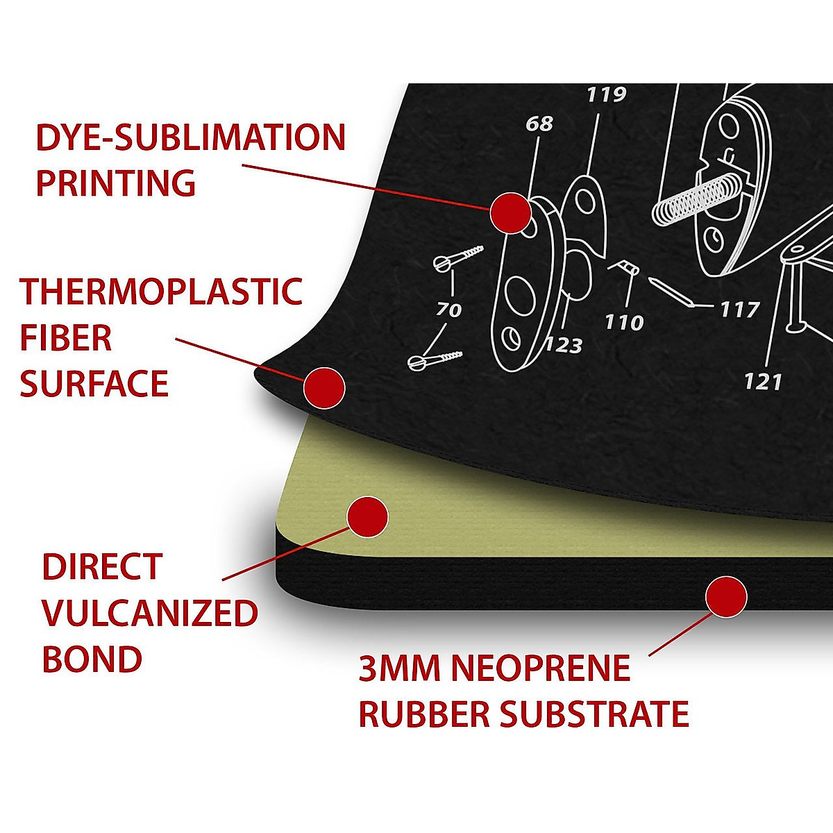 TekMat Heckler & Koch – USP Gun Cleaning Mat,Black