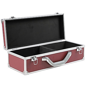 Ursae Minoris Elite Burgundy/Red Aluminum Case with 2 Compartments for US Proof Sets, Mint Sets, Postage Stamps in Glassines, Currency in Sleeves, Top loaders and Other Treasures
