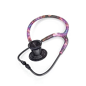 MDF Instruments Galaxy Blackout ProCardial Cardiology Stethoscope + MDF Pediatric and Neonatal Attachments with Clip