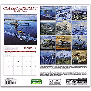 Classic Aircraft WWII 2021 Wall Calendar