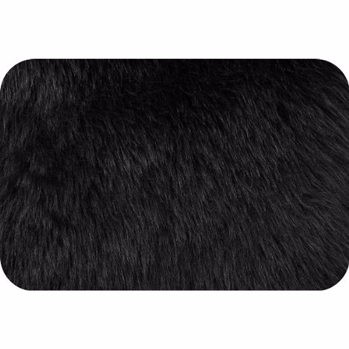 Faux Fur Luxury Shag Black 60 Inch Wide Fabric By the Yard (F.E.