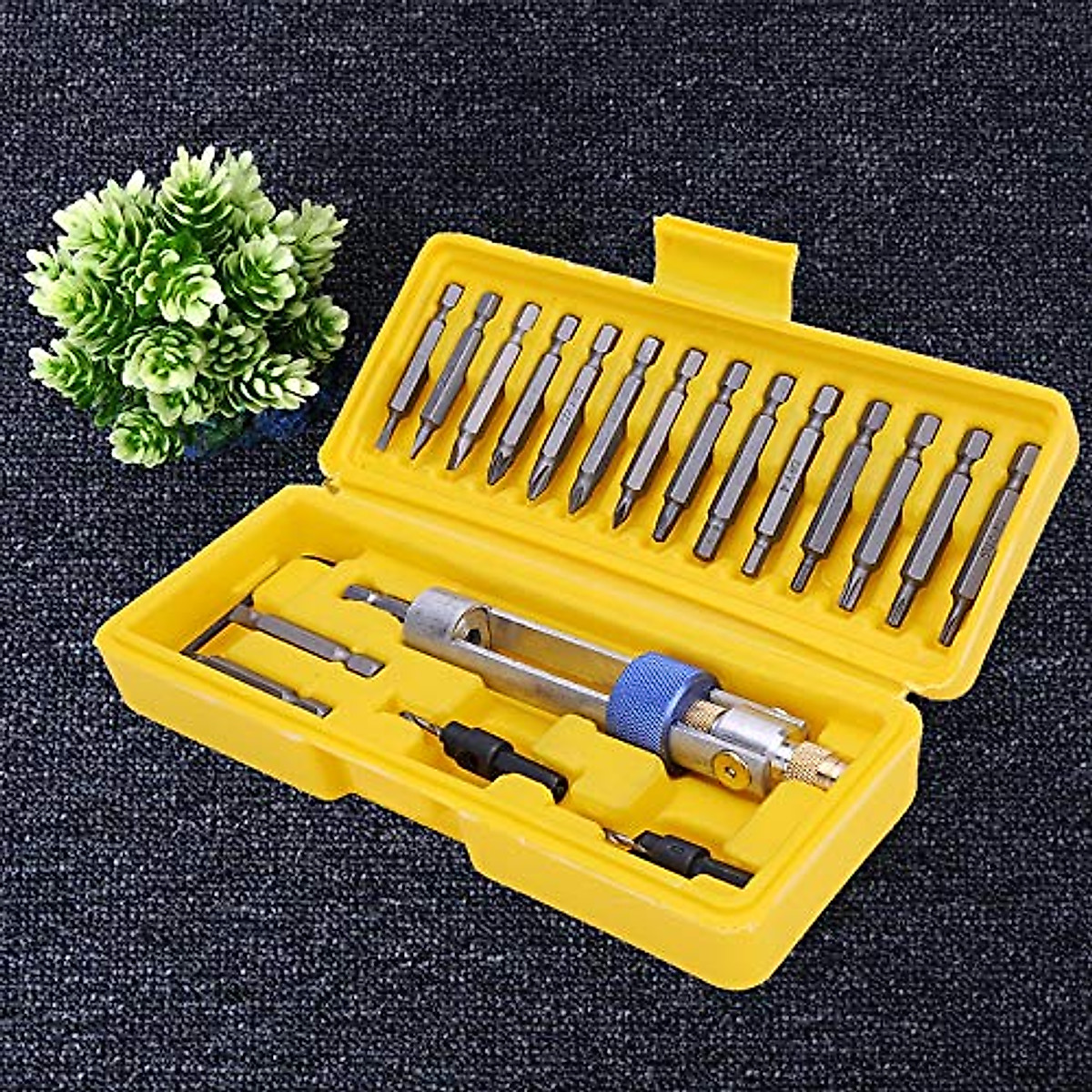 YÁSEZ 20 pcs Screwdriver Set Multifunction Drill Driver Swivel Head Quick-Change from Drilling to Driving Repair Tool Kits Hand Tools