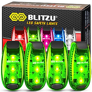 BLITZU Kayak Strobe Light for Walking at Night Wrist Light Stroller Light Lights Running at Night Shoe Lights for Running at Night Light for Running at Night Backpack Reflector Dog Harness Light Green