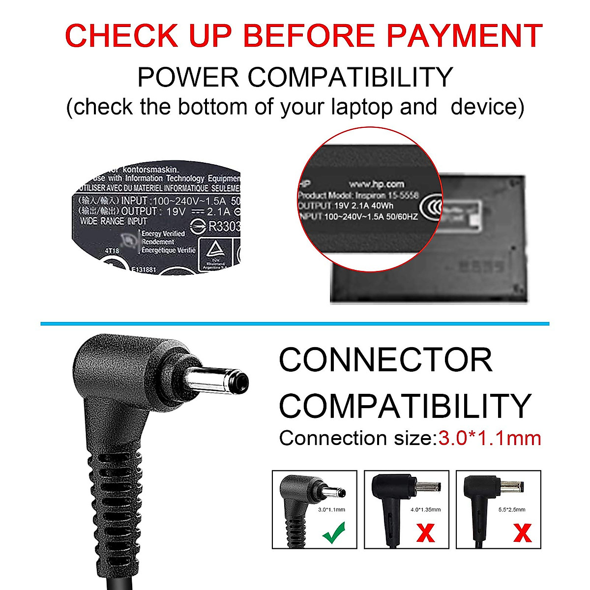 40W AC Charger for Samsung Galaxy View SM-T670 T677 18.4inches Tablet