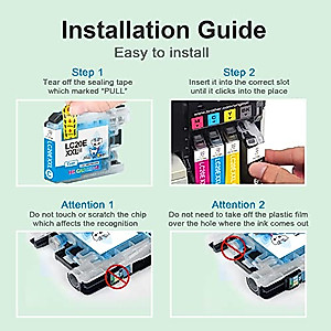 MS DEER Upgraded Compatible LC20E Ink Cartridges Replacement for Brother LC20EXXL LC 20E XXL Work for MFC-J985DW MFC-J985DWXL MFC-J5920DW MFC-J775DW MFC-J775DWXL Printers (4BK, 2C, 2M, 2Y) 10-Pack