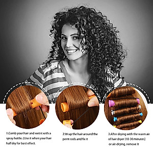 50pcs Cold Wave Rods Set - Medium Size Curlers for Natural, Long & Short Hair, DIY Perming & Curly Hair Tools