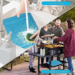 Eibodian Silicone Griddle Mat for 36" Blackstone, Upgraded Full-edge Blackstone Griddle Cover, Heavy Duty Food Grade Silicone Grill Mat Protects Grill Year-Round from Debris, Insects, and Rust