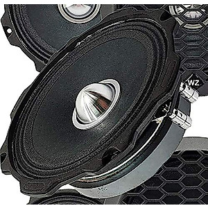 2X Gravity WZ6G Warzone Series 6.5-Inch 1000 Watts Maximum Power Handling Mid-Range Coaxial Car Audio Loud Speaker 4 -Ohms Impedance with 92dB Sensitivity