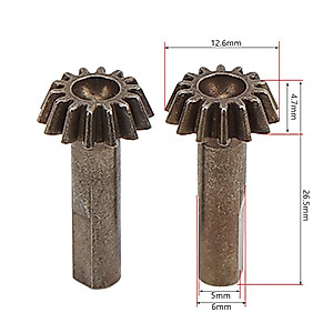 2pcs RC Bevel Gear, Iron Bevel Gear RC Car Parts for WLtoys 1/10 104001 RC Car Crawler