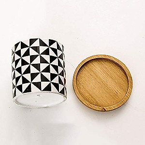 FURLOU Pottery Planter,Small Plant pots,Geometric Pattern Ceramic Succulent Small Ceramic Pot Ceramic Flower Green Plant Container Planter Classic Round Shape Planter Beautiful Scenery (Co Flower (Co