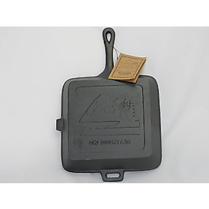 Old Mountain Pre Seasoned Square Skillet with Assist Handle, 10.5-inch Length