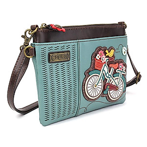 Chala Handbags Bicycle LaserCut Mini Crossbody Handbag - Convertible Strap