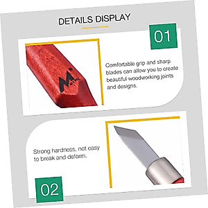 12 Pcs Carving Hand Carving Tools Wood Carving Tools Woodworking Cutters Engraving Knives Wooden Marking Knives Woodworking Line Tools Woodcut Knives Carpenter Tools